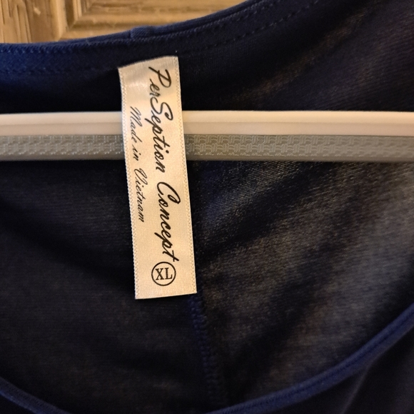 Perceptions Concept | Tops | Perception Concept Navy Blue Blouse | Poshmark